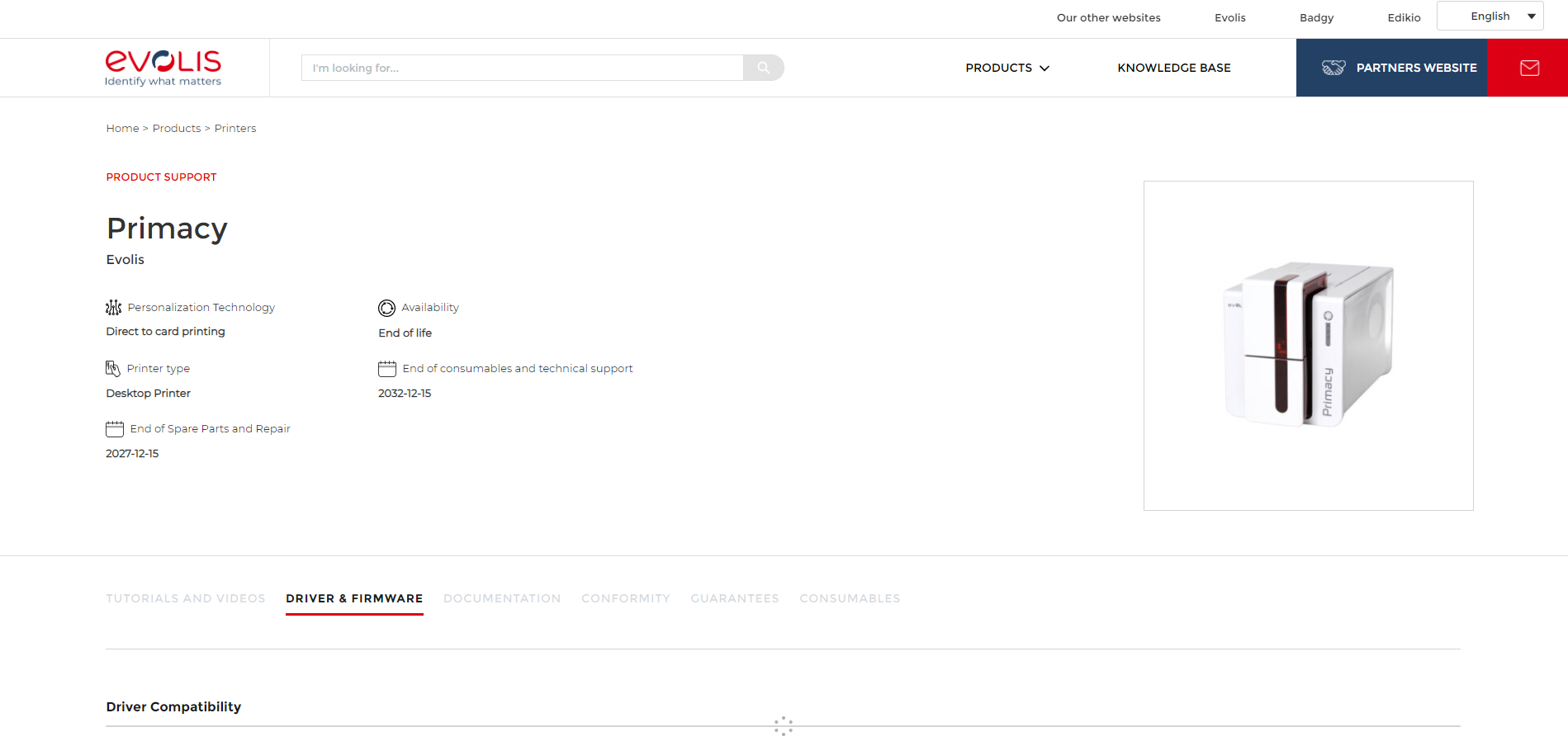 How do you install or update the Evolis Print Center for Evolis Primacy ...