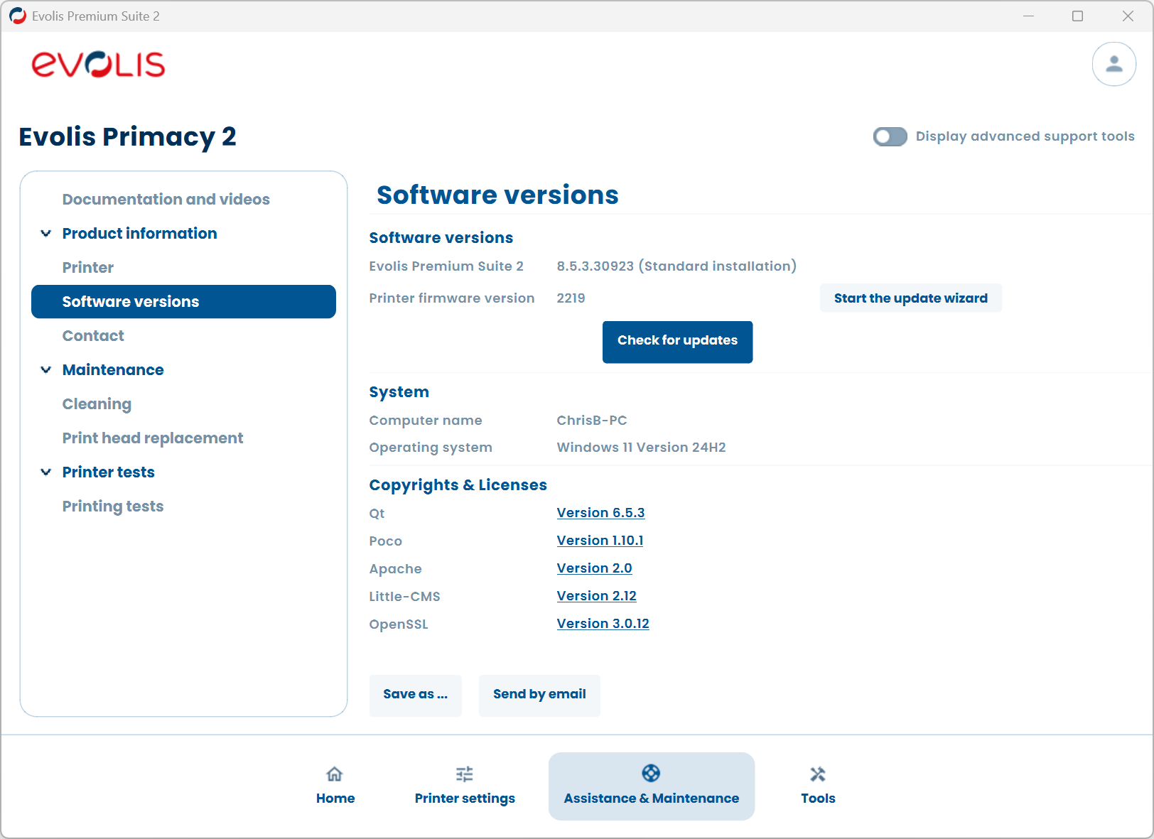 How do you update drivers on the Evolis Primacy 2 ID Badging printer?